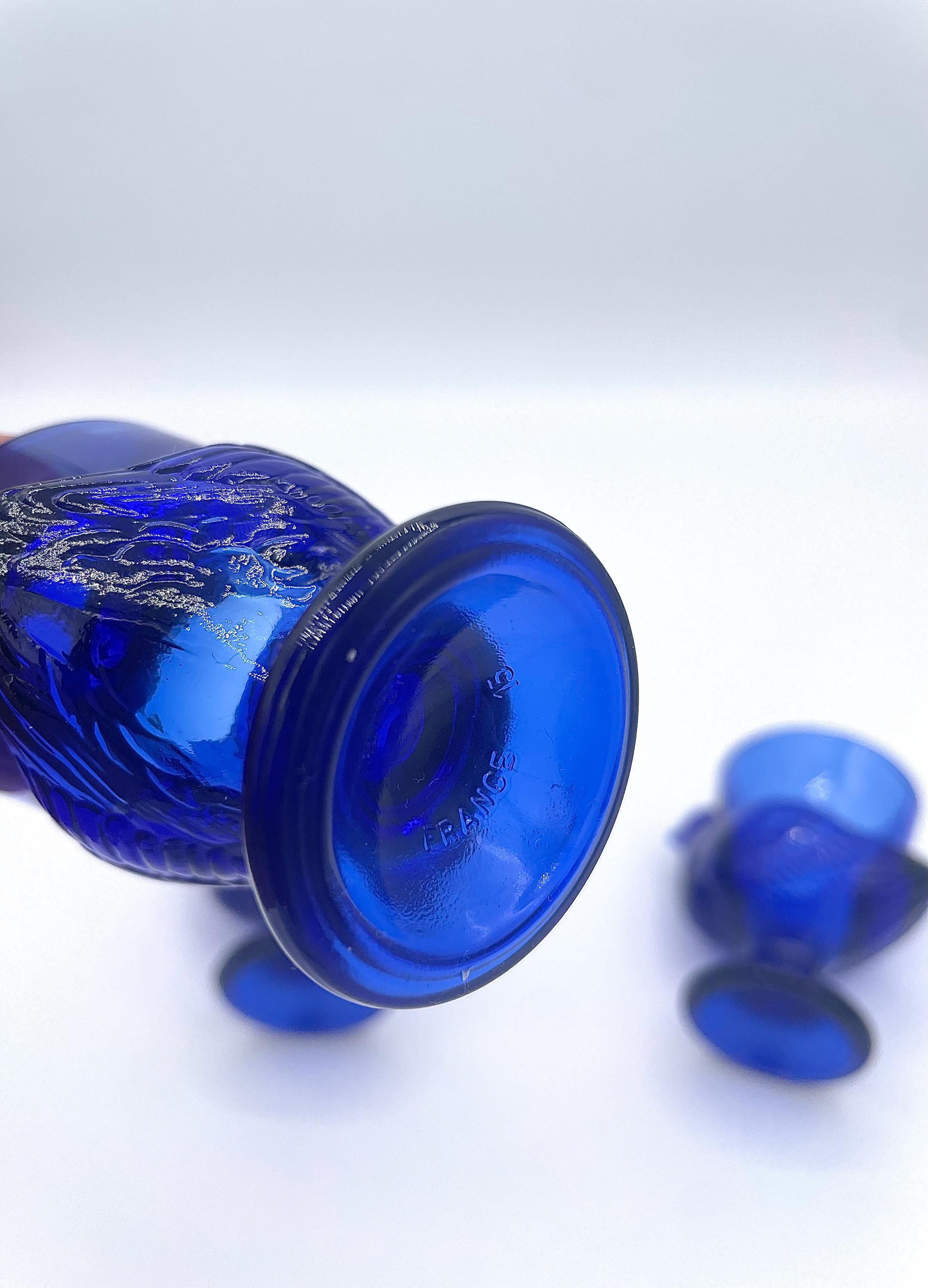 Vintage Luminarc Cobalt Blue Glass Egg Cups | Hens | Arc | Made in ...