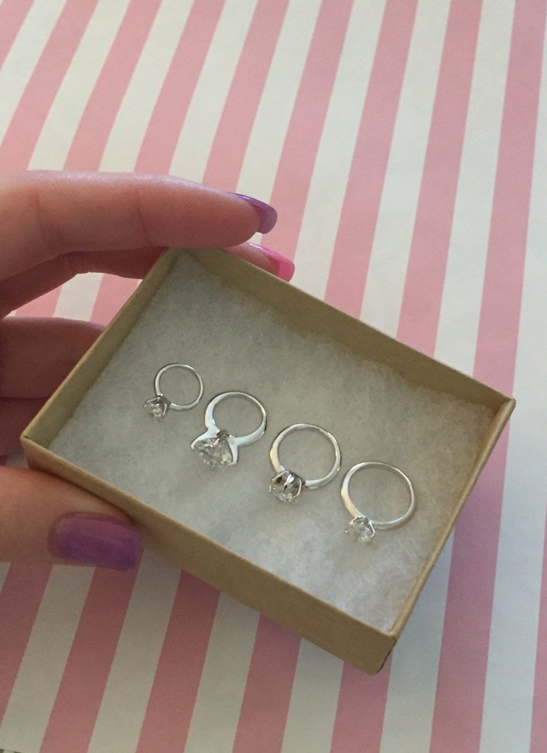 Set of 4 SILVER Baby Rings Newborn Baby Ring 2-4 Month Baby - Etsy