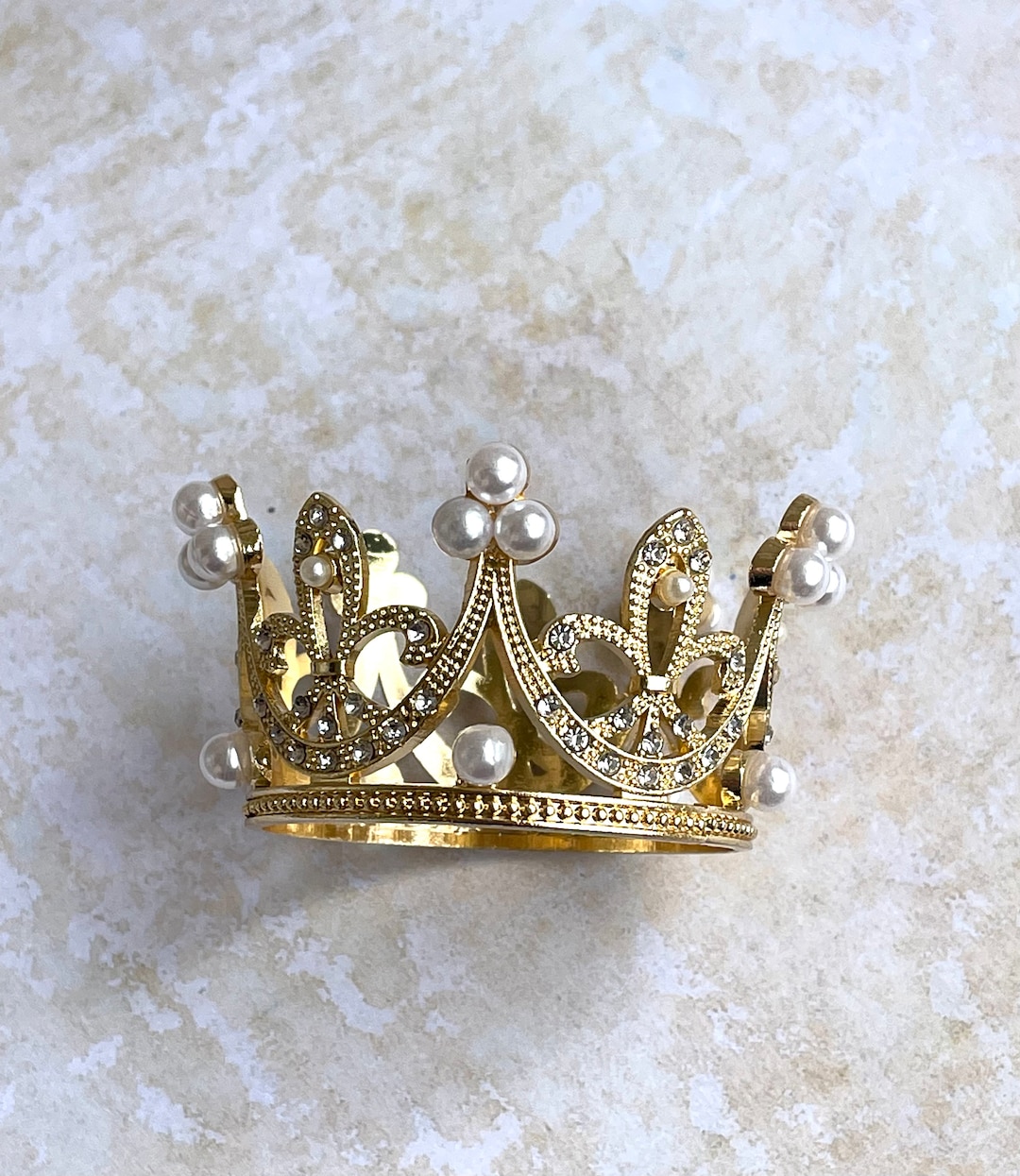 Gold Small Tiara, Newborn Gold Tiara, Pearl Tiara, Bunny Tiara, Cat ...