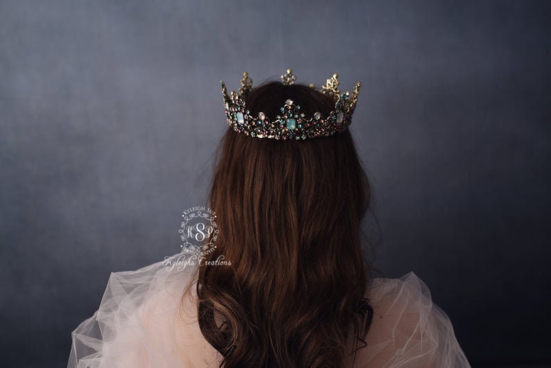 Colorful aqua mermaid crown mermaid rhinestone crown mermaid | Etsy