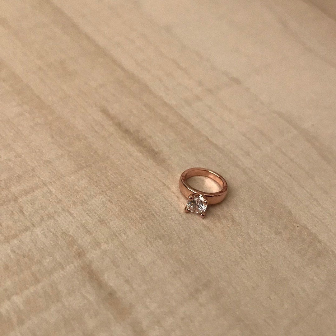 Preemie Rose Gold Baby Ring - Etsy