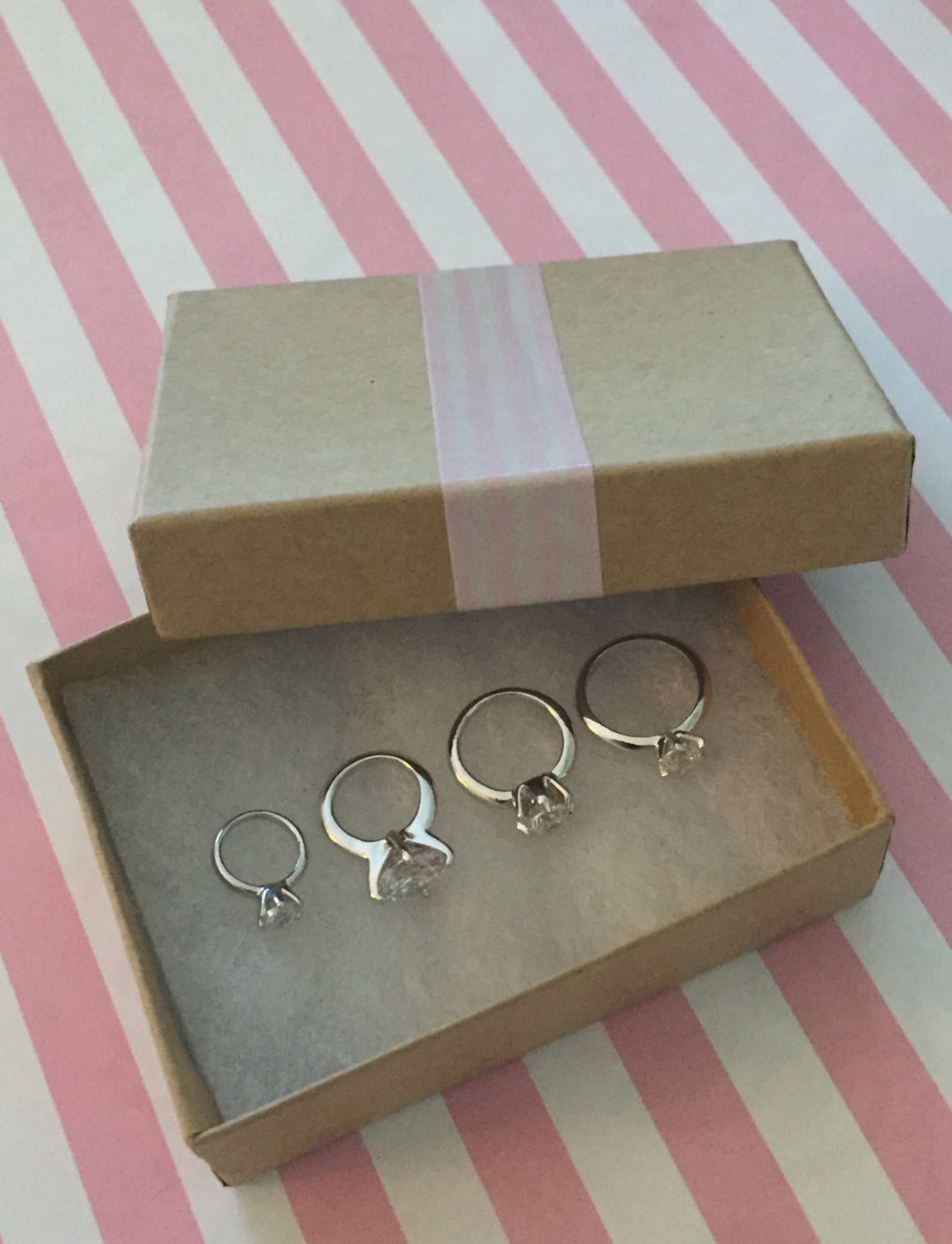 Set of 4 SILVER Baby Rings Newborn Baby Ring 2-4 Month Baby - Etsy