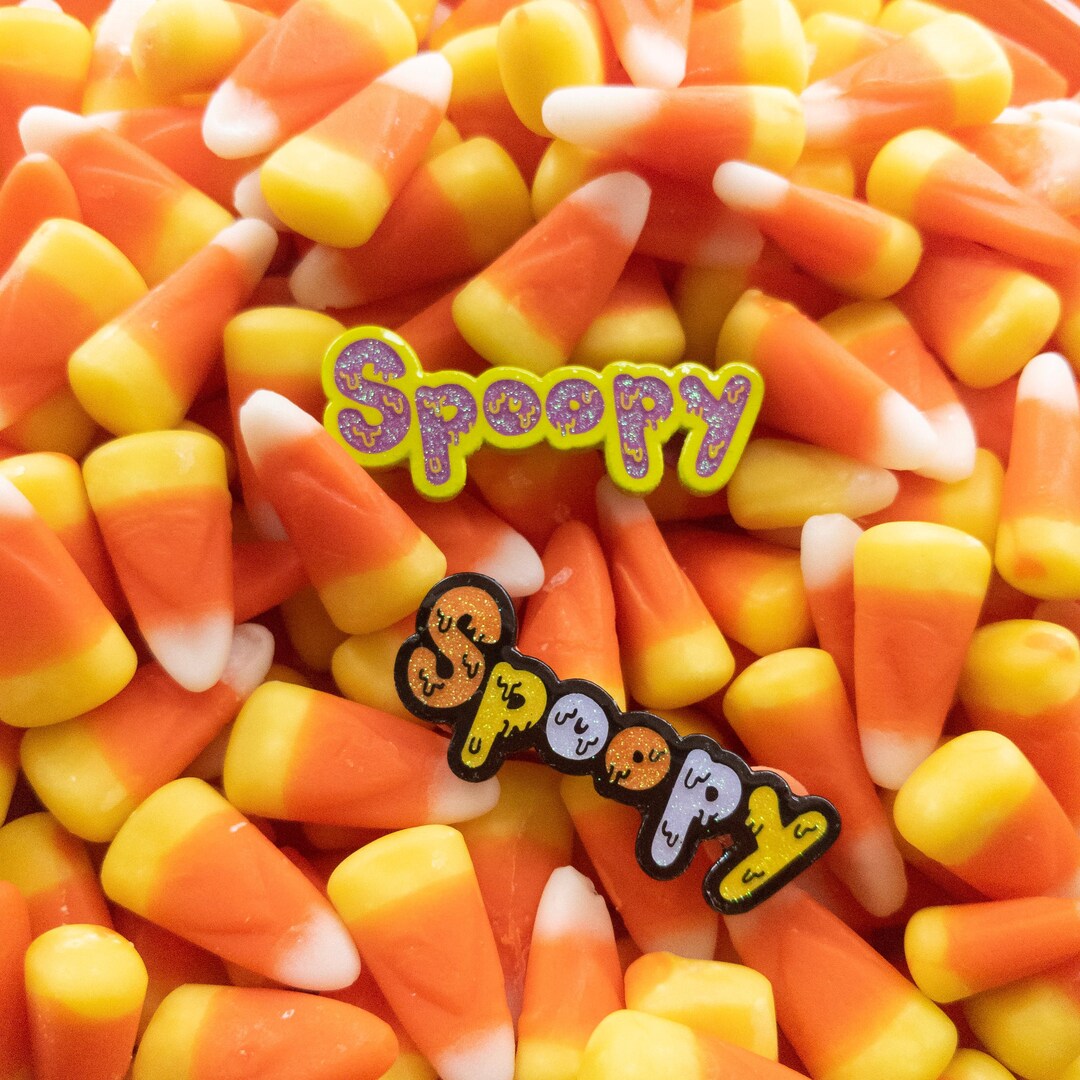 Spoopy Halloween Spooky Slime Dripping Enamel Pin With Glitter - Etsy