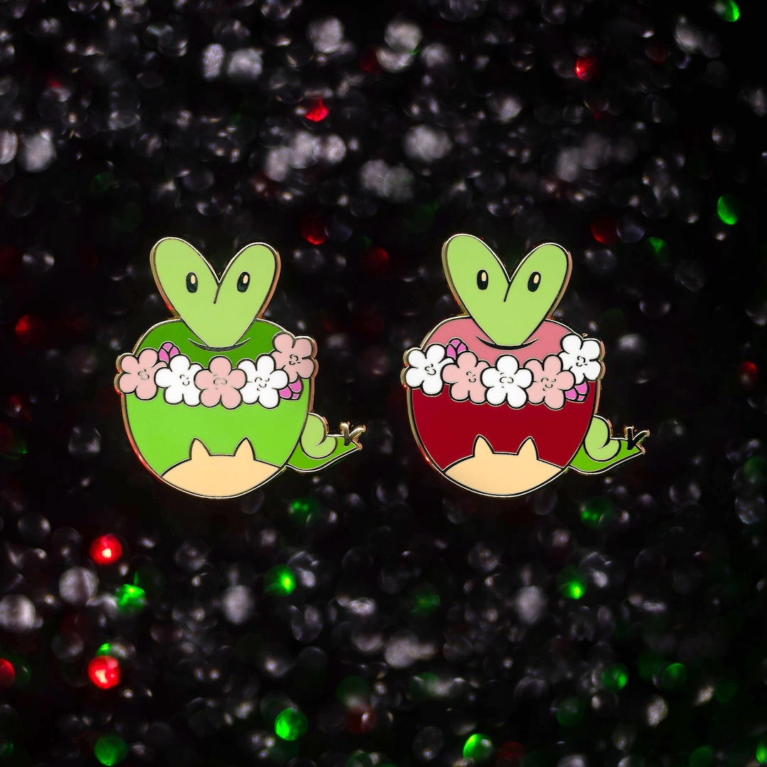 Happy Apple Dragon Shiny Applin Blossoms Enamel Pin - Etsy