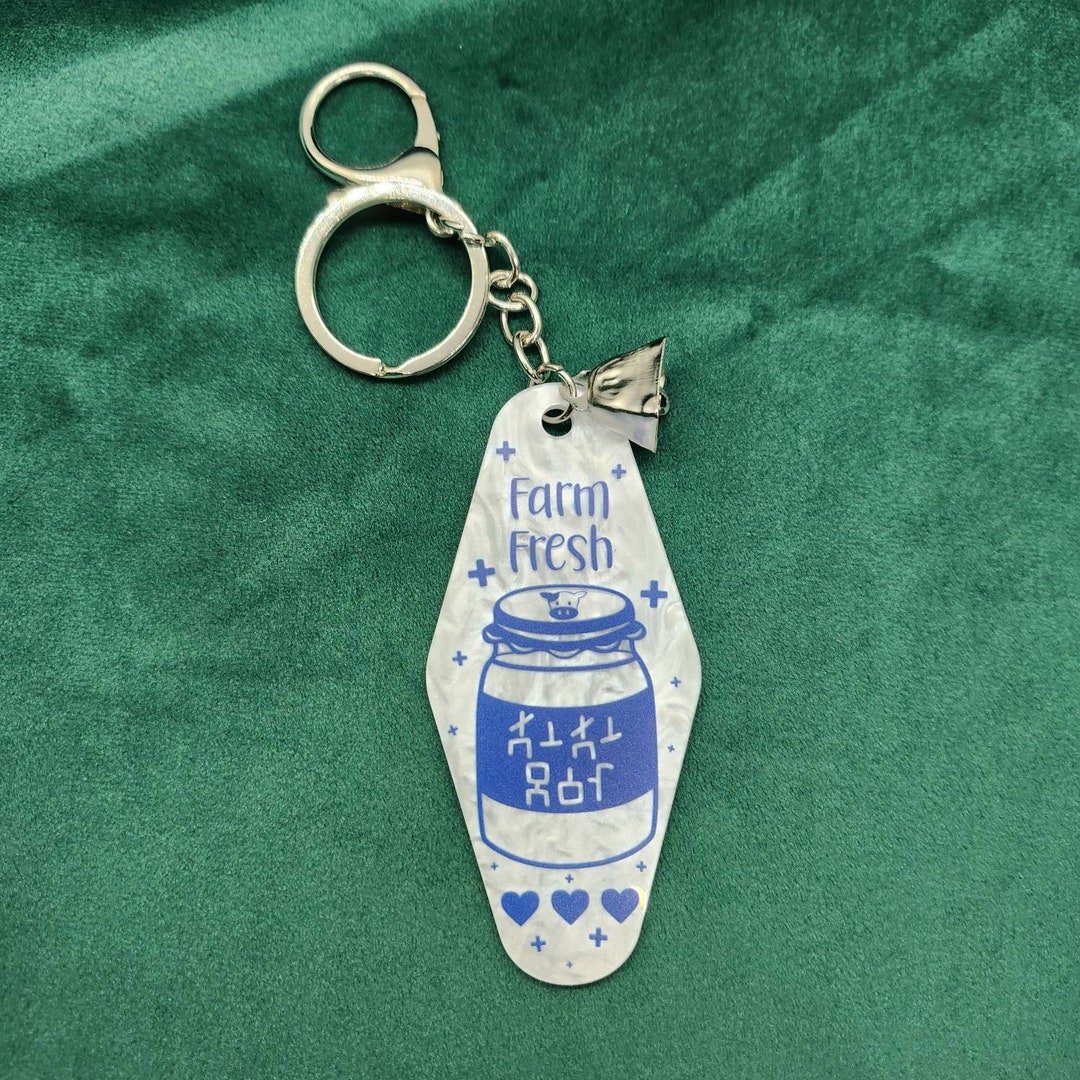Lon Lon Milk Cow Bell Motel Style Acrylic Keychain - Etsy
