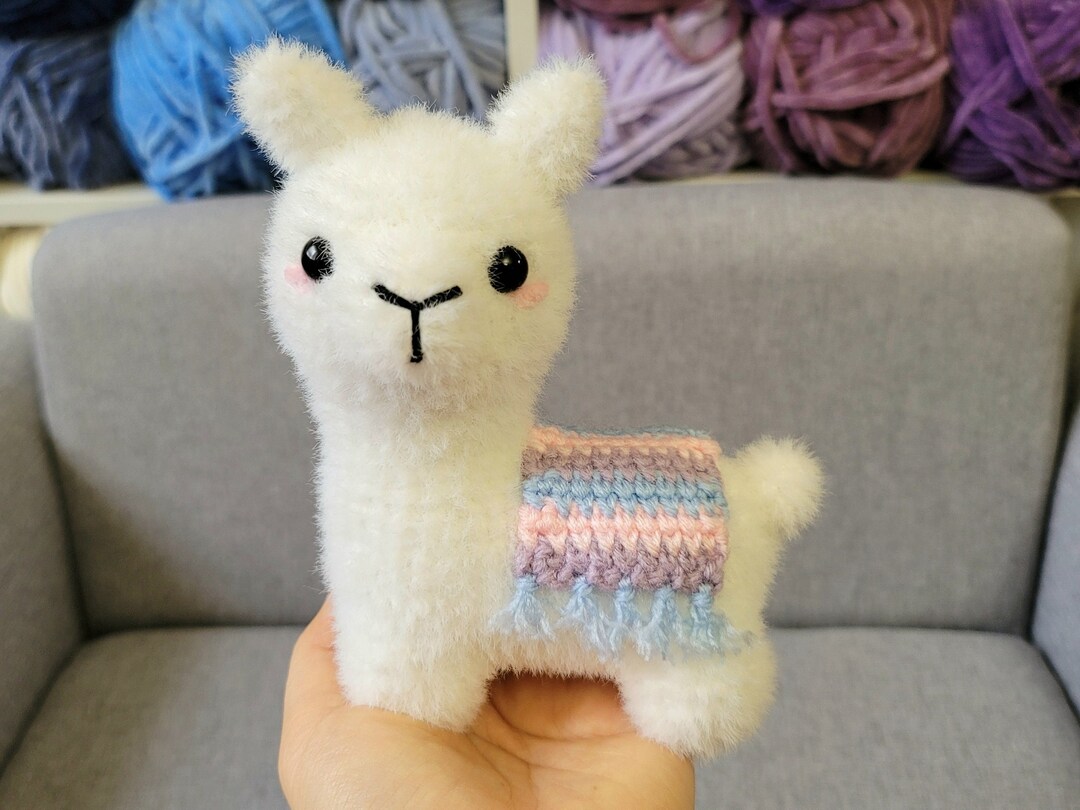 PLUSHIE: Crochet Fluffy Llama Amigurumi - Etsy