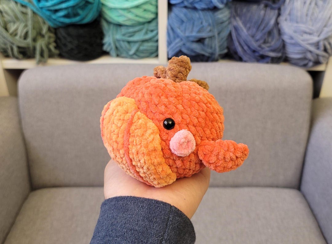 PLUSHIE: Crochet Pumpkin Whale Amigurumi - Etsy