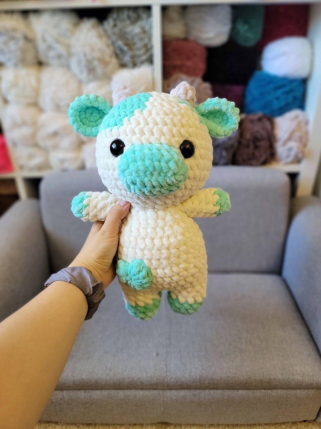 PLUSHIE: Crochet Jumbo Chubby Cow Amigurumi - Etsy