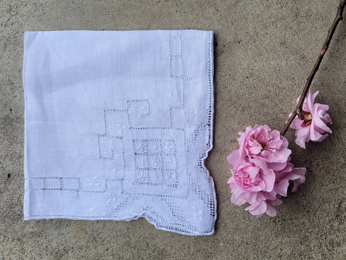 Exquisite Embroidered Handkerchief With Spot Pattern - Etsy