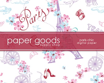 Digital Paper Paris | Etsy