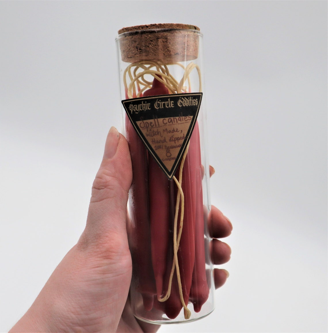 Set of 8 Hand Dipped Spell Candles in Glass Jar! for Spells and Magic ...