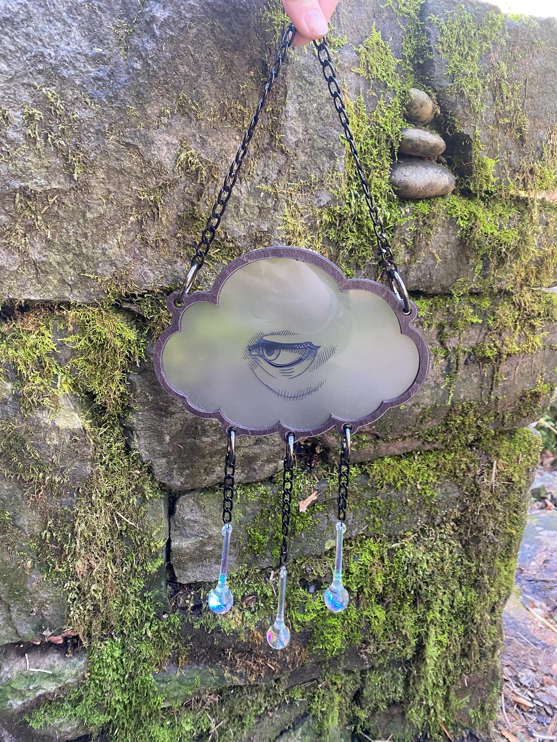 Weeping Sky – Gothic Cloud Sun Catcher, Rainbow Maker, Occult Home ...