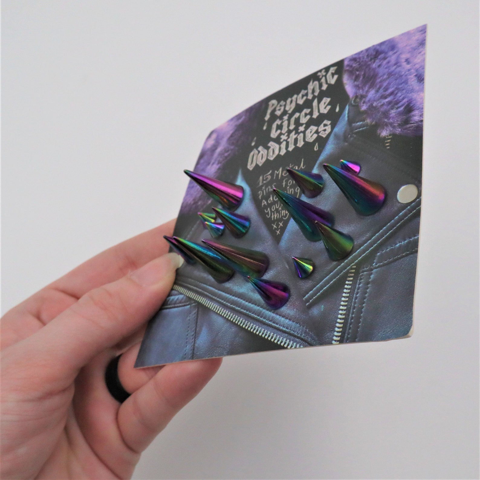 Rainbow Colored Metal Spike Pin Set 15 Different Pins Great - Etsy