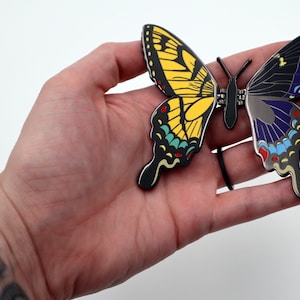 Gynandromorph Tiger Swallowtail Butterfly- Moving Wing Enamel Pin! - Etsy
