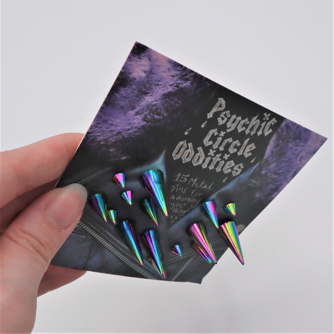Rainbow Colored Metal Spike Pin Set! 15 Different Pins! Great Gift! - Etsy