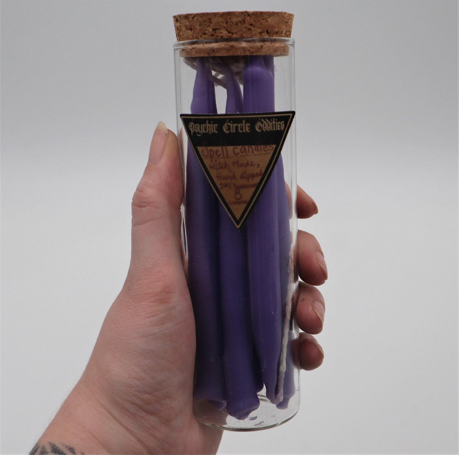 Set of 8 Hand Dipped Spell Candles in Glass Jar! for Spells and Magic ...