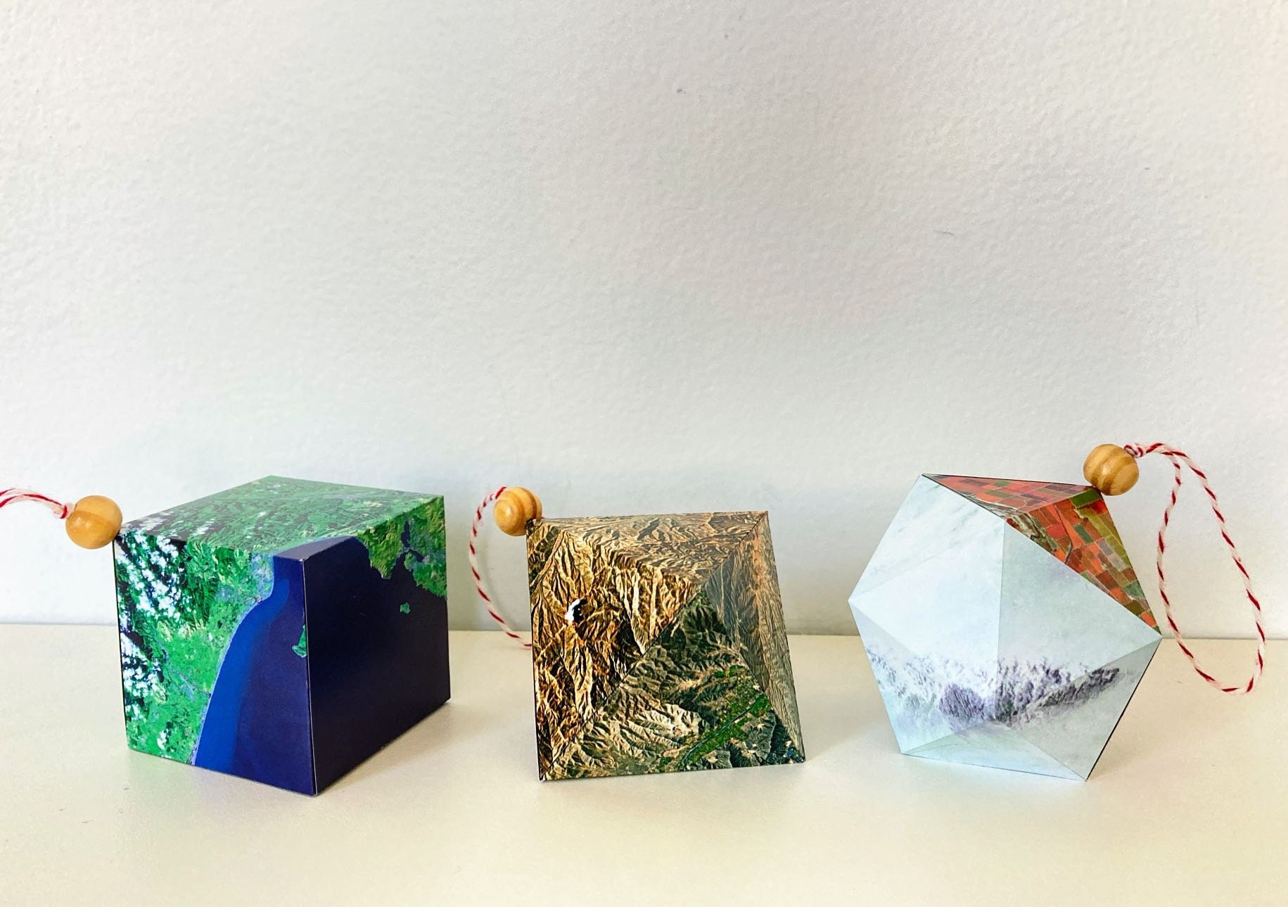 Geometric Map Ornament - Etsy