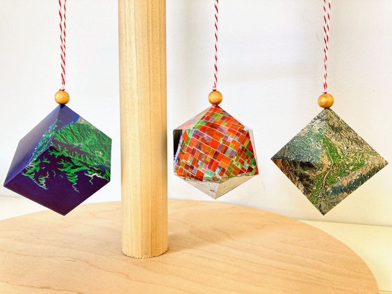 Geometric Map Ornament - Etsy
