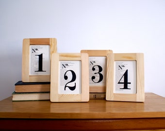 Book Table Number - Etsy