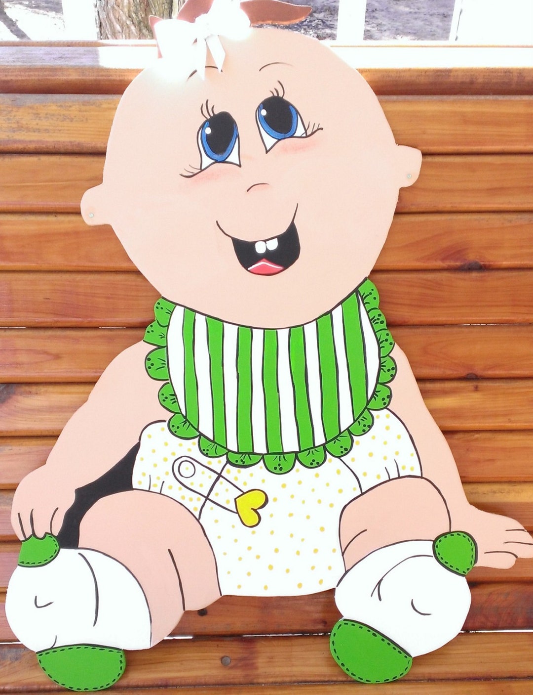 Wooden, Hand Painted Baby Wall or Door Decor - Etsy