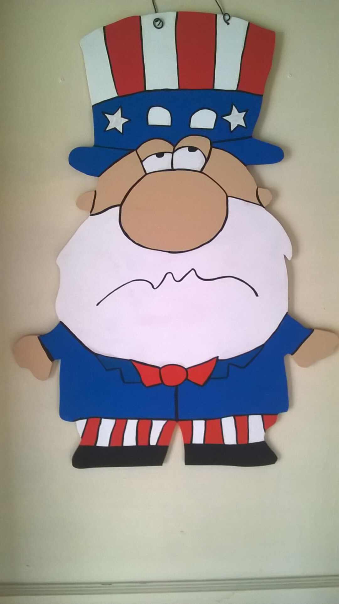 24" Wood Uncle Sam Door Hanger - Etsy