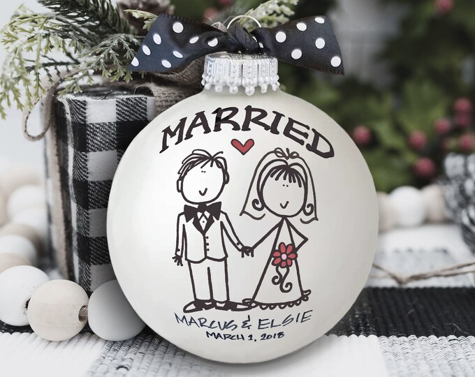 Wedding Gift Married Ornament Gift for the Couple Bridal - Etsy