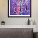 Abstract Painting of Burned Trees in the Purple Forrest. Abstract Art ...