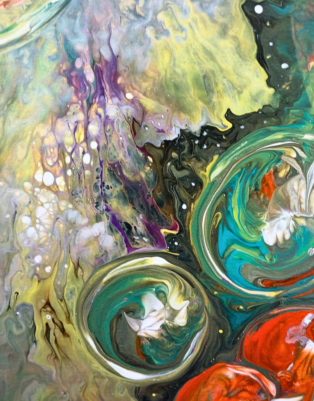 Abstract Art Painting on Canvas/marbles in the Galaxy/downloadable Art ...