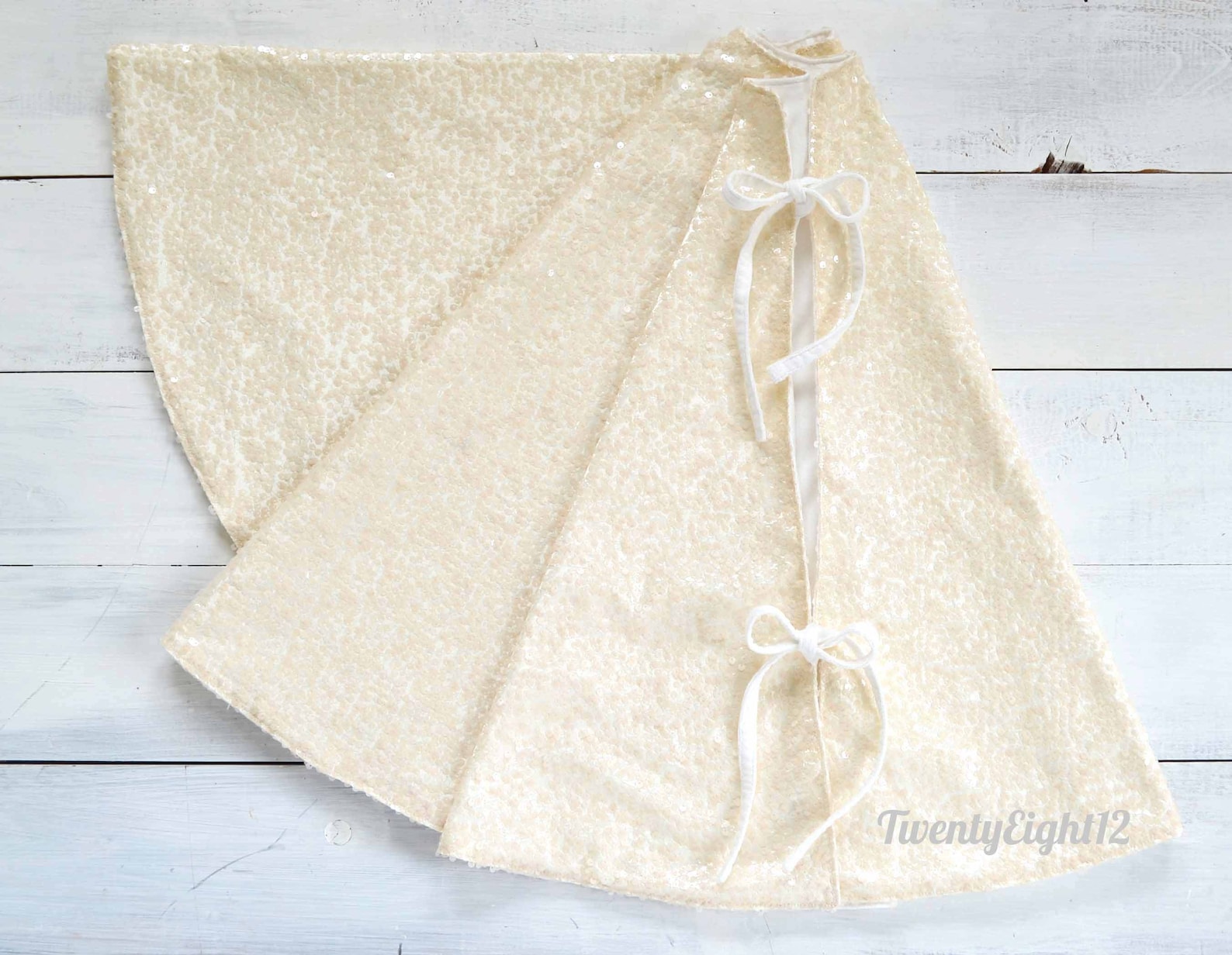 Christmas Tree Skirt, Ivory Tree Skirt, Neutral Tree Skirt, 52" Tree ...