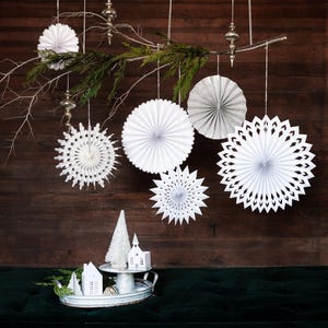 White Paper Party Fans | Party Decor | Birthday Party Decor | Party ...