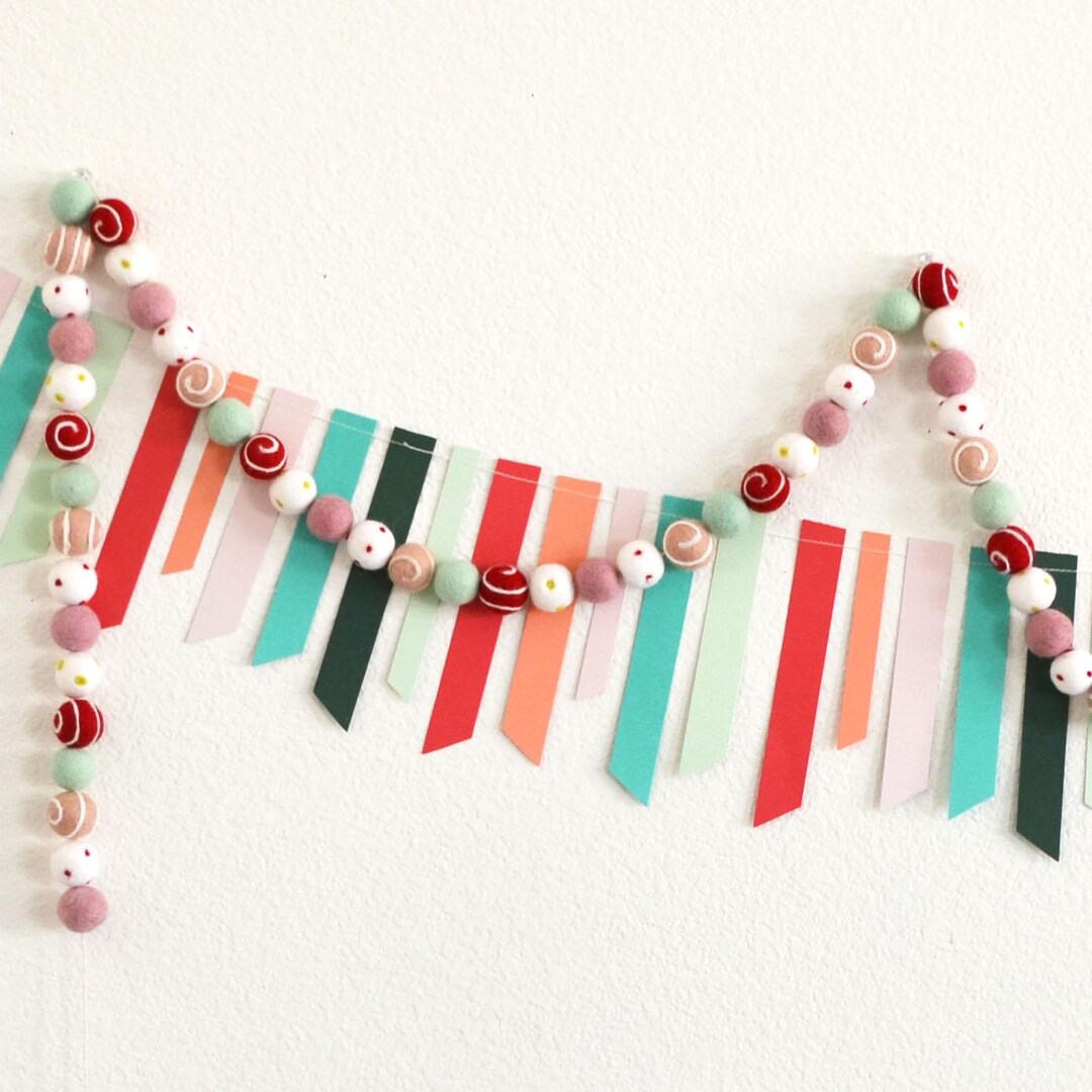 Christmas Felt Garland | Christmas Garland | Garland | Christmas Decor ...