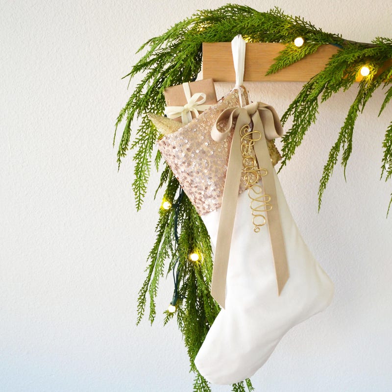 Champagne Stocking Tag - Etsy