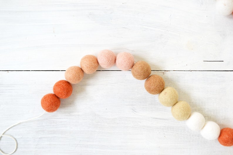 Felt Ball Garland felt Garland Fall Garland Fall Banner - Etsy