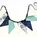 Pennant Banner Aqua and Navy Bunting Pennant Birthday - Etsy