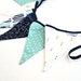 Pennant Banner Aqua and Navy Bunting Pennant Birthday - Etsy
