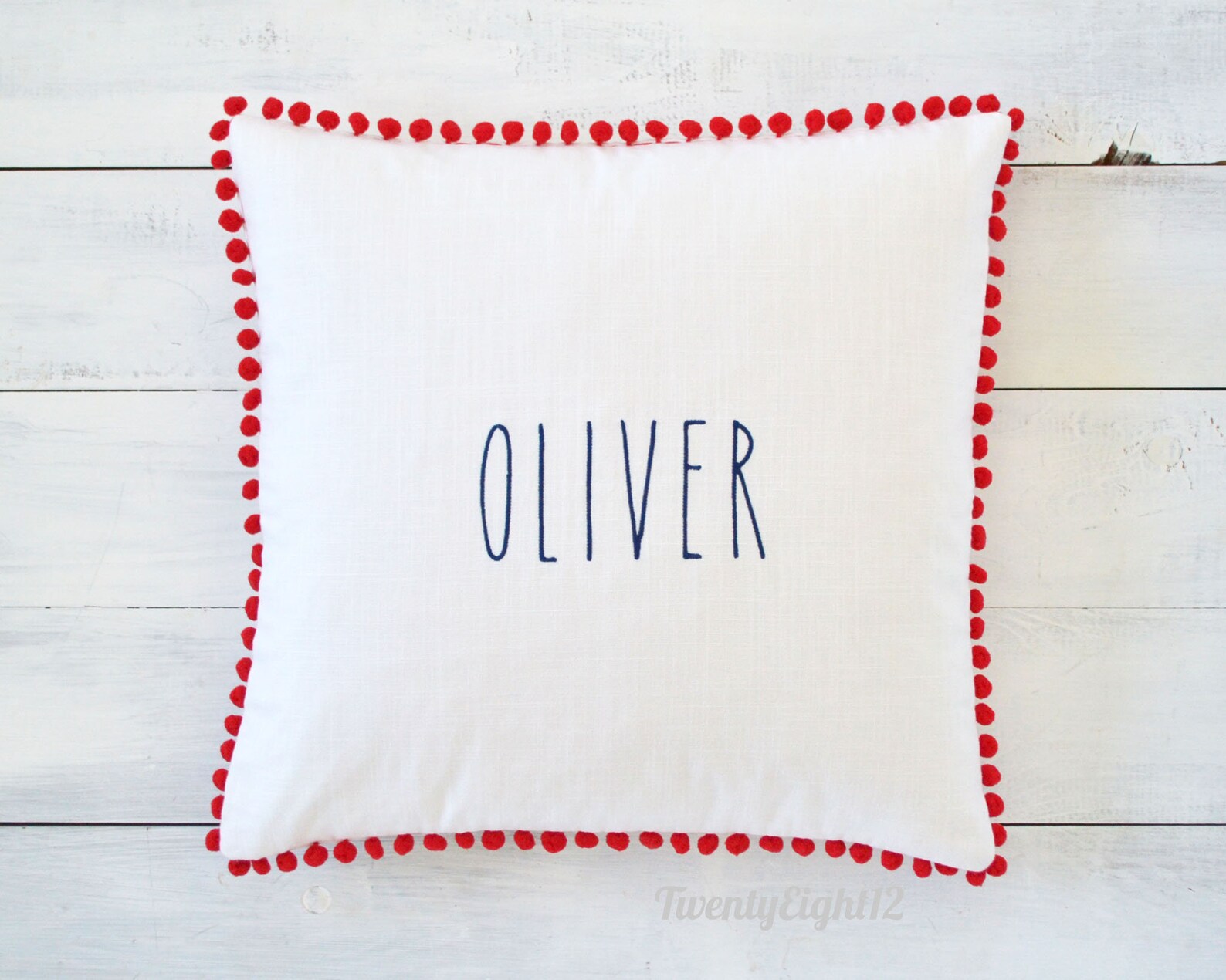 Embroidered Pillow Cover Personalized Pillow Monogrammed - Etsy