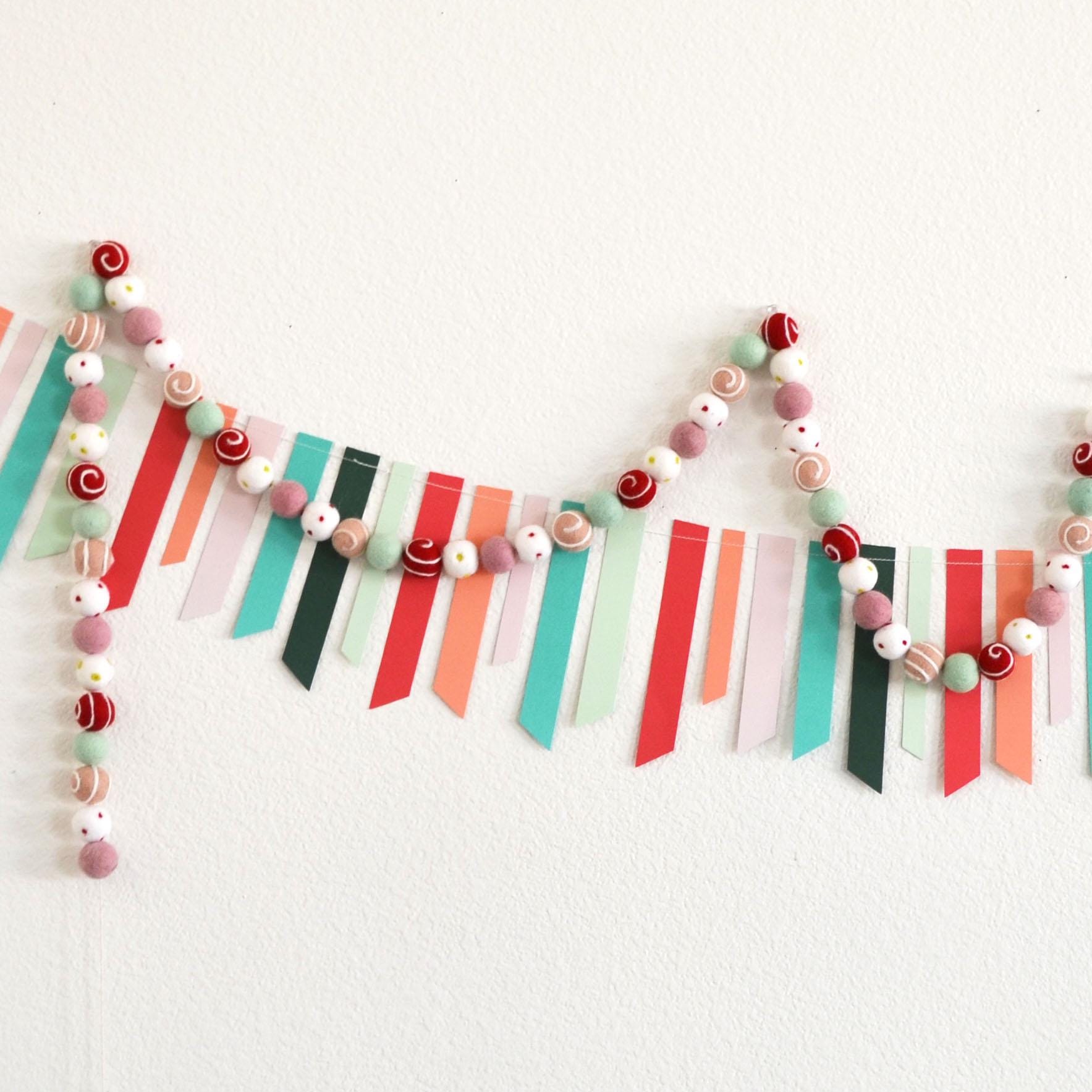 Christmas Felt Garland | Christmas Garland | Garland | Christmas Decor ...