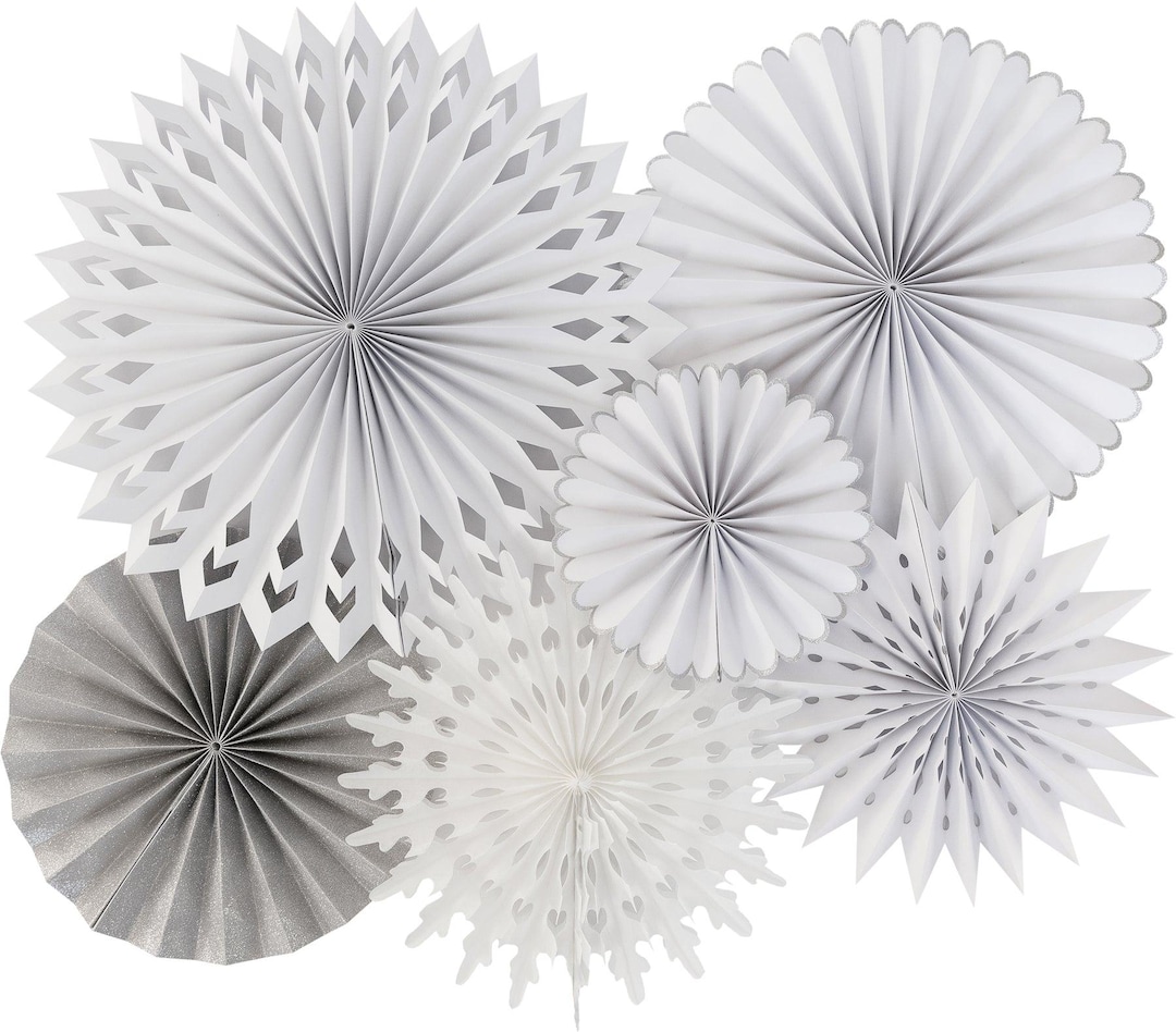 White Paper Party Fans | Party Decor | Birthday Party Decor | Party ...