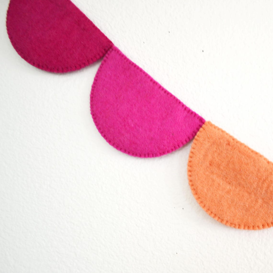 Rainbow Felt Garland | Felt Scallop Banner | Party Decor | Scallop Felt ...