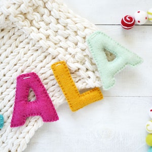 FALALA Felt Garland - Felt Ball & Letter Garland, Felt Ball Garland ...