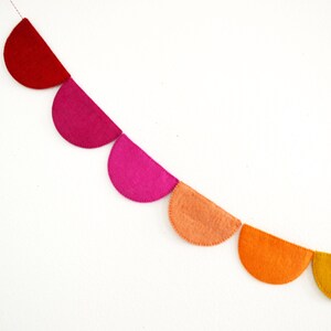 Rainbow Felt Garland | Felt Scallop Banner | Party Decor | Scallop Felt ...