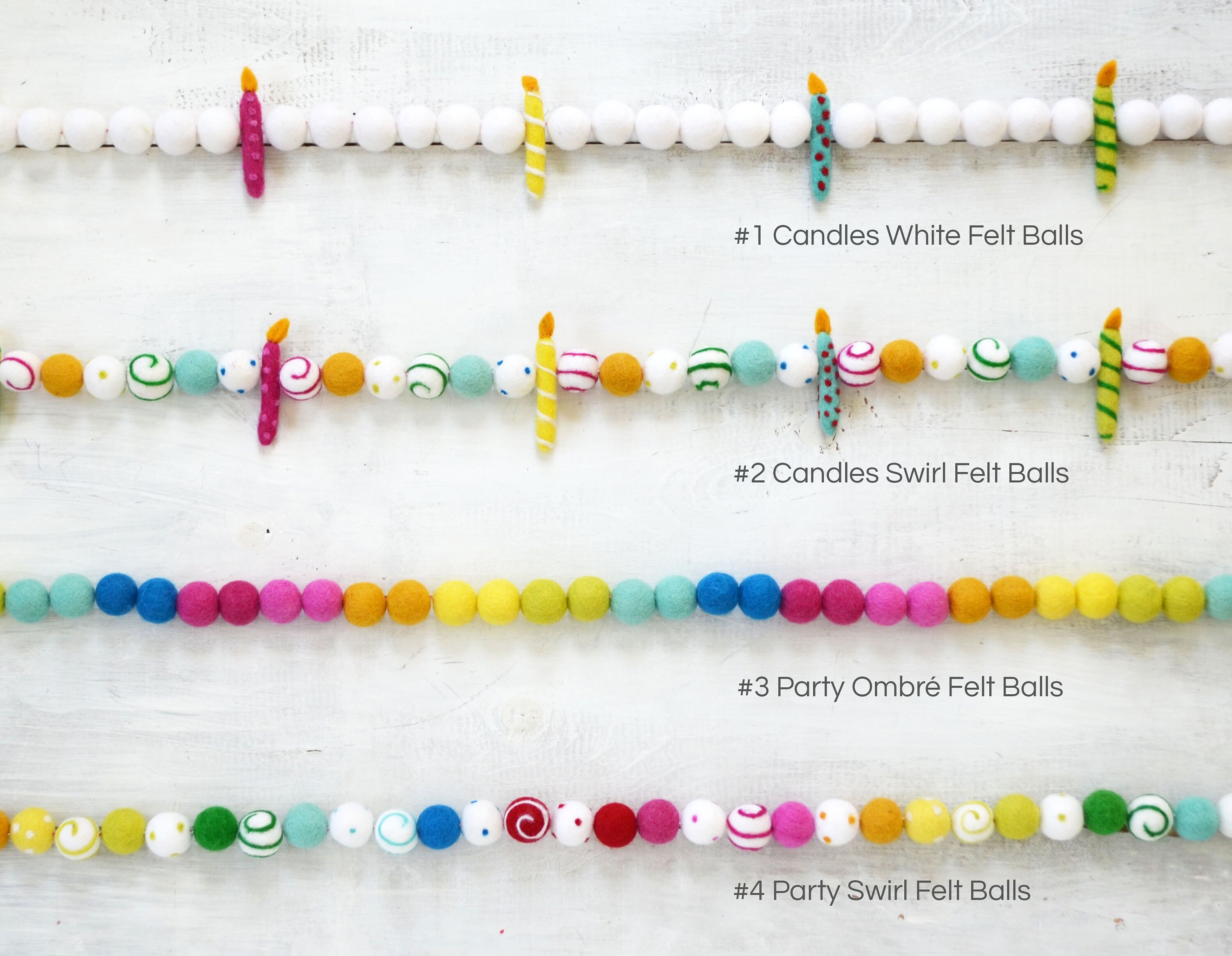 Felt Ball Garland Birthday Garland Birthday Party | Etsy