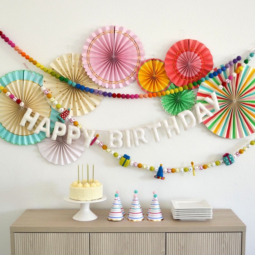 Happy Birthday Banner | Happy Birthday Sign | Felt Garland | Birthday ...