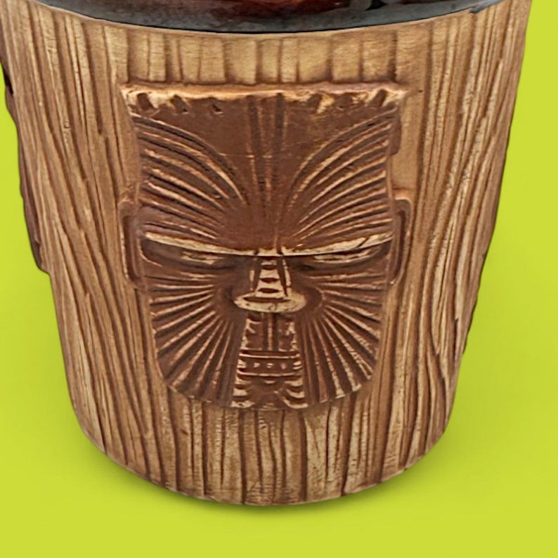 Vintage Tiki Planter Pot – Hawaiian Theme Ceramic by Contempo Japan - Etsy