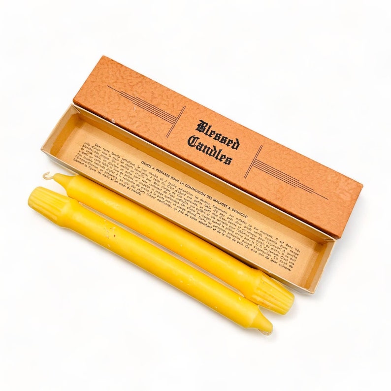 Catholic Church Blessed Candles, Vintage, Embrace Divine, Illuminate ...