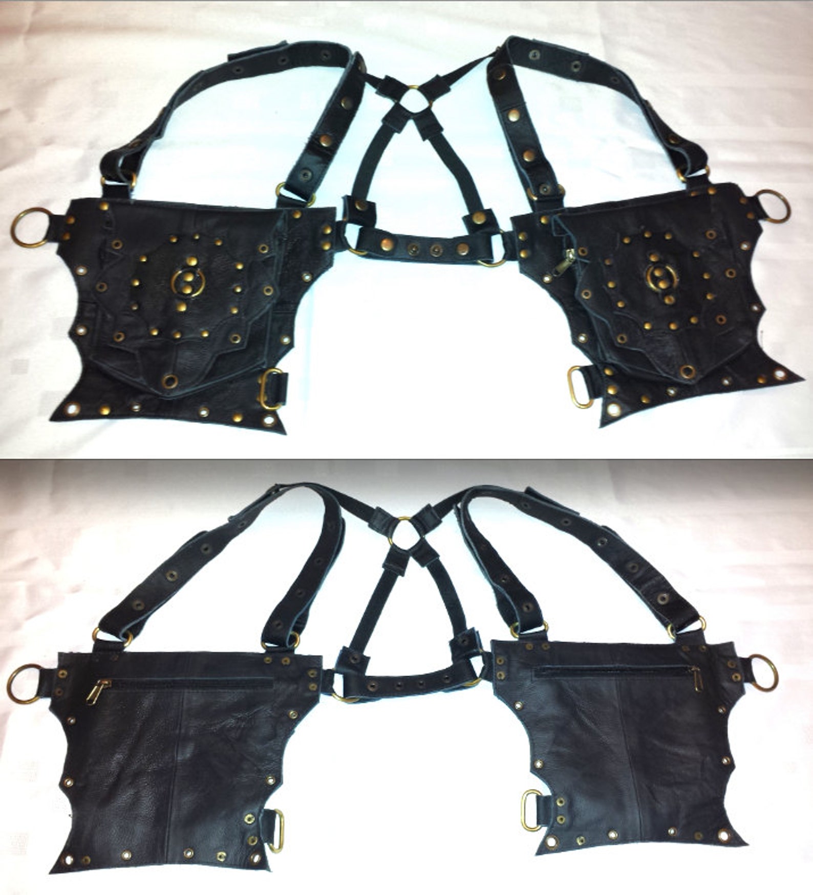 Leather Utility Holster Black or Brown Shoulder Crossback - Etsy