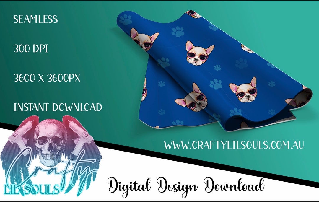 Cool Frenchie Dog Seamless Digital Design, Digital Paper - Etsy