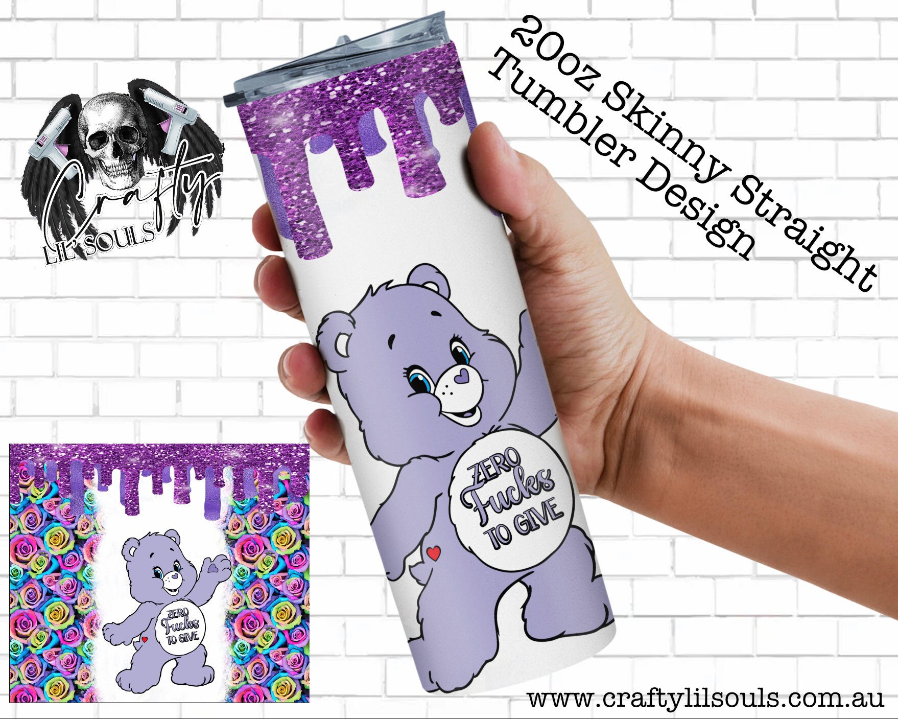 Swear Bears 5 Designs 20oz Sublimation Tumbler Design PNG Instant ...