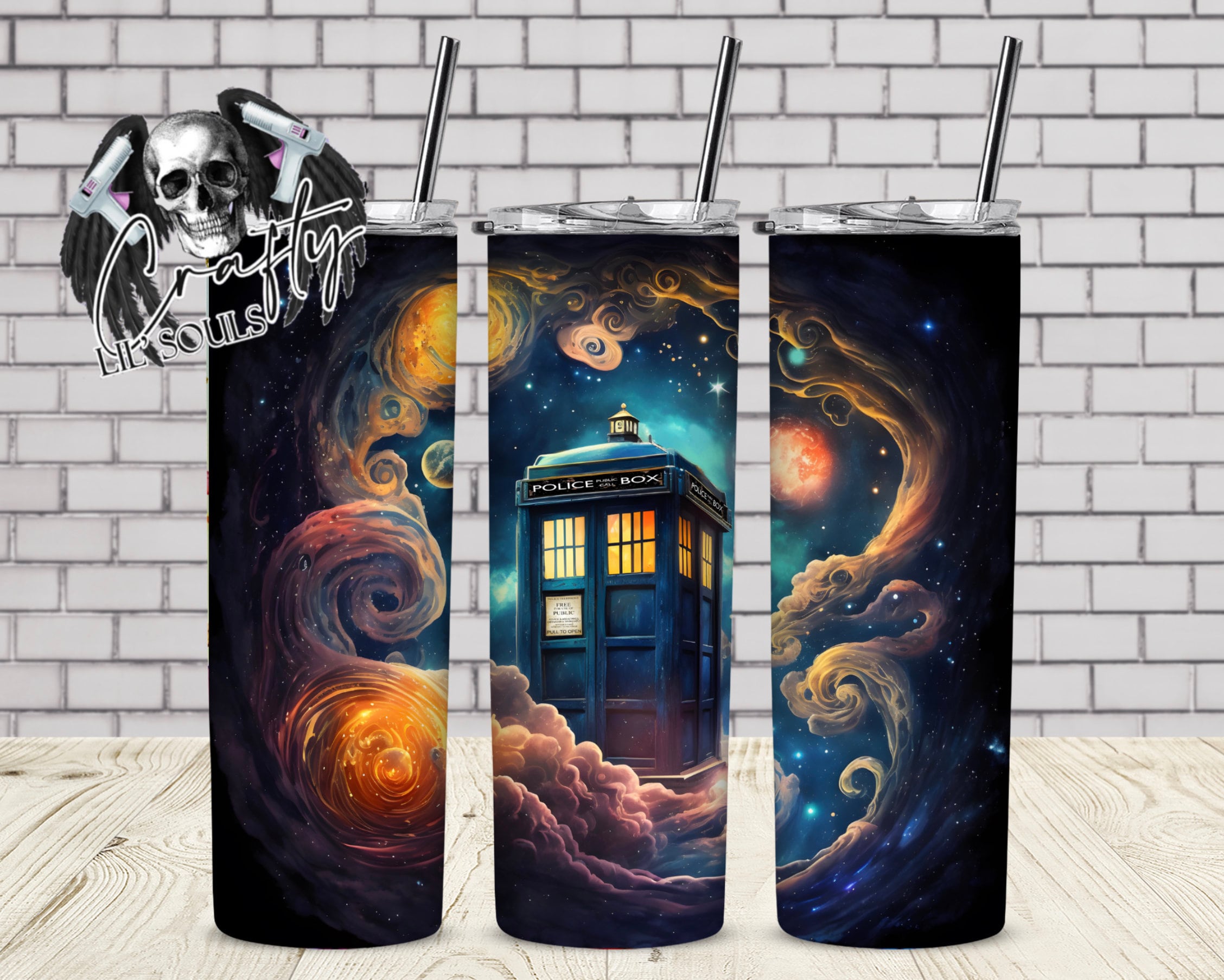 Dr. Who TARDIS Watercolor Galaxy 20oz Tumbler Design | Sublimation ...