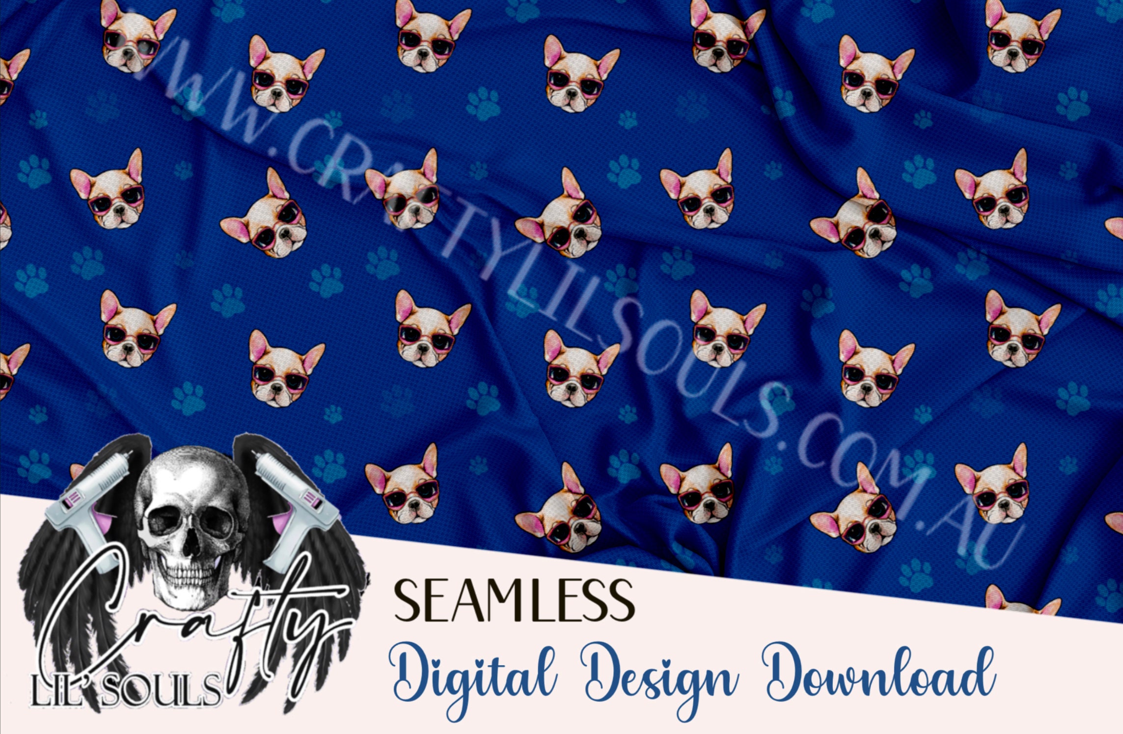 Cool Frenchie Dog Seamless Digital Design, Digital Paper - Etsy